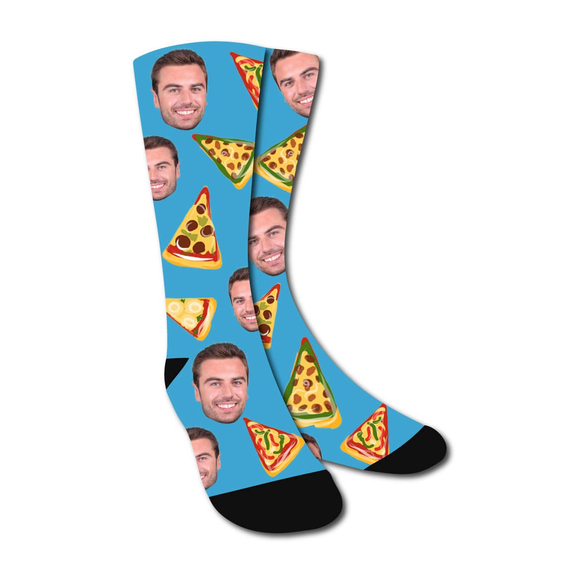 ShineSand Crazy Funny Food Socks,Novelty Custom Face Socks,Photo Socks Personalized With Pizza Taco Beer Avocado Fun Gift
