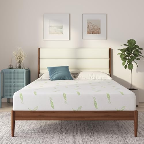 NapQueen Full Size Mattress, 8 Inch Anula Green Tea Infused Memory Foam Mattress, Full Size Mattress Bed in a Box, CertiPUR-US Certified Mattress