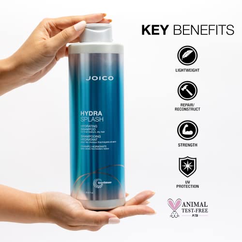 HydraSplash Hydrating Shampoo | For Fine, Medium, Dry Hair | Replenish Moisture | Add Hydration & Softness | WIth Sea Kelp & Coconut Water | 33.8 Fl Oz