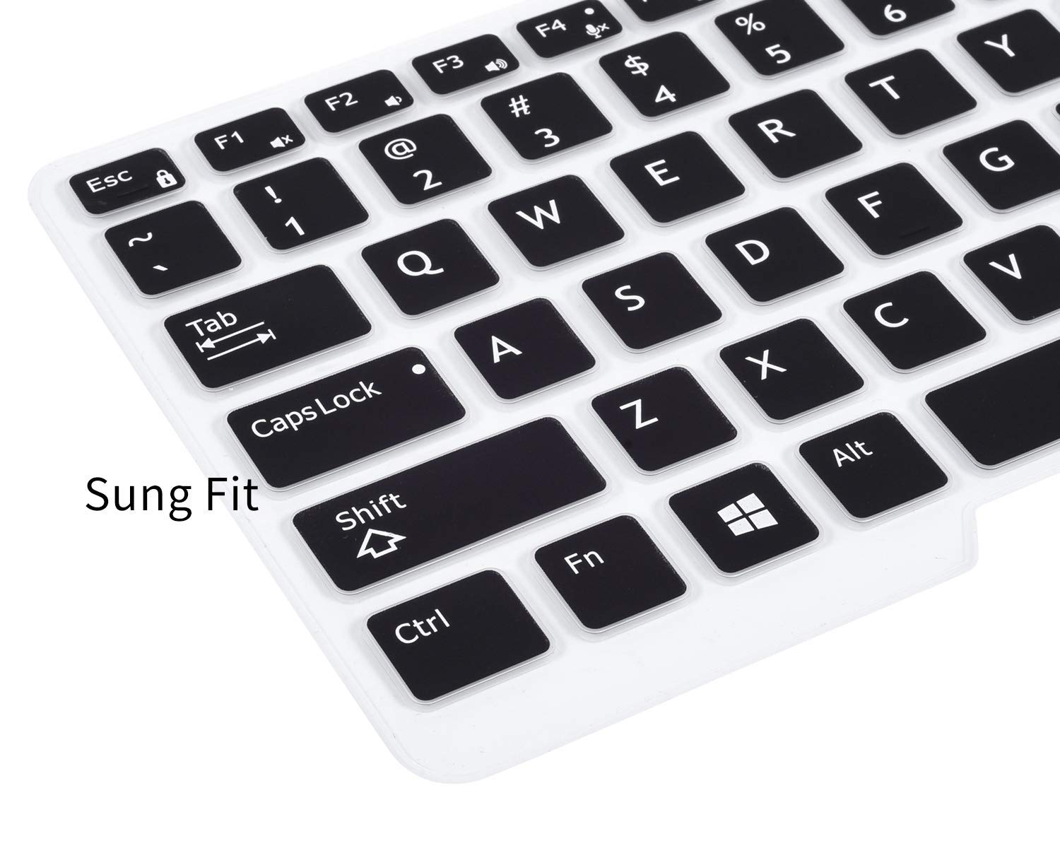 CaseBuy Keyboard Cover for Dell Latitude 5480 5490 5491 7490 7480 14 inch Laptop, Dell 3340 E3340 E5490 E5491 E5450 E5470 E7450 E7470 E7480 Keyboard Protective Skin with Point, Black