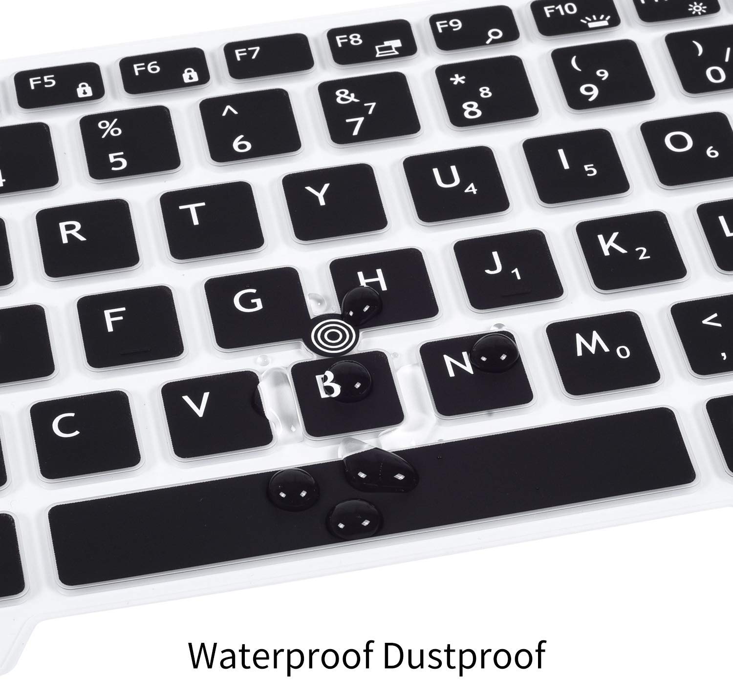 CaseBuy Keyboard Cover for Dell Latitude 5480 5490 5491 7490 7480 14 inch Laptop, Dell 3340 E3340 E5490 E5491 E5450 E5470 E7450 E7470 E7480 Keyboard Protective Skin with Point, Black