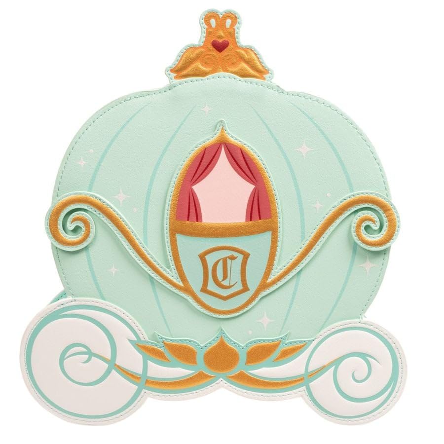 Loungefly Disney Cinderella Reversible Pumpkin Carriage Crossbody Purse