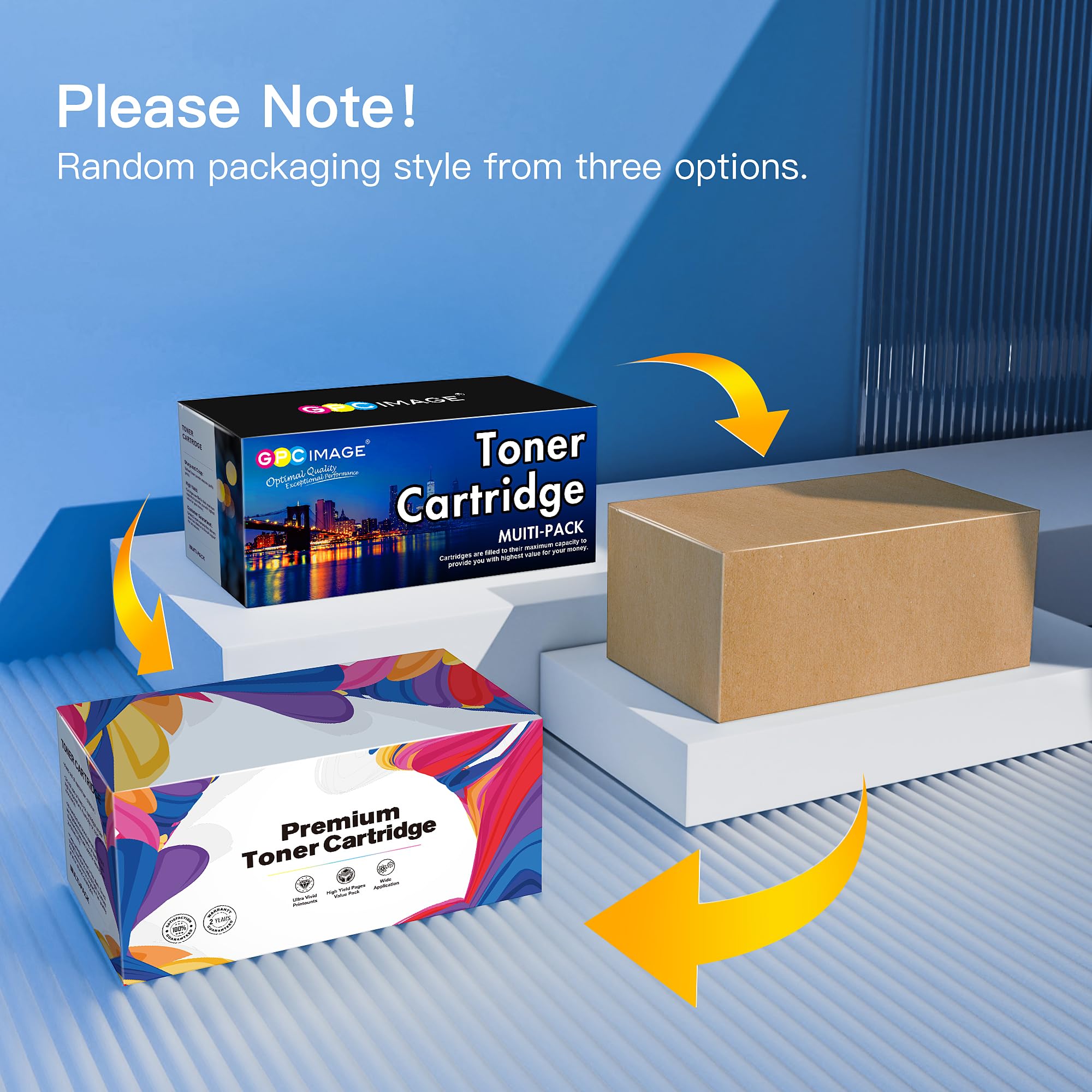 GPC Image Compatible Toner Cartridge Replacement for Canon 054 CRG-054 054H to use with Color ImageClass MF644Cdw LBP622Cdw MF642Cdw MF640C LBP620 Toner Printer (1 Black, 1 Cyan, 1 Magenta, 1 Yellow)