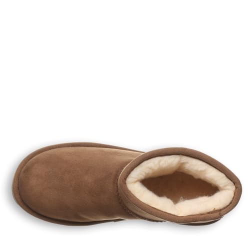 BEARPAW Women's Alyssa Vegan Hickory Size 7 | Women's Ankle Boot | Women's Slip On Boot | Comfortable Winter Boot