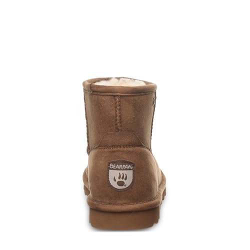 BEARPAW Women's Alyssa Vegan Hickory Size 7 | Women's Ankle Boot | Women's Slip On Boot | Comfortable Winter Boot