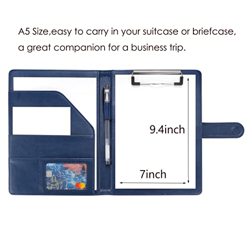 Stitch Gifts Stitch Leather Portfolio Folder A5 Size Ohana Gift Document Folder Inspirational Quote Gift for Son Daughter Always Remember You are Braver Than You Believe (Portfolio Blue)