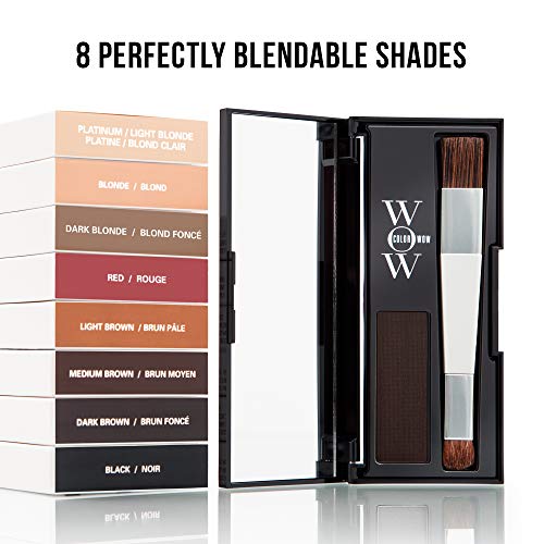 Color Wow Root Cover Up, Dark Brown β Instantly cover greys + touch up highlights, create thicker looking hairlines, water resistant, sweat resistant - No mess multi award winning root touch up