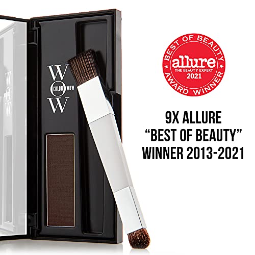 Color Wow Root Cover Up, Dark Brown β Instantly cover greys + touch up highlights, create thicker looking hairlines, water resistant, sweat resistant - No mess multi award winning root touch up