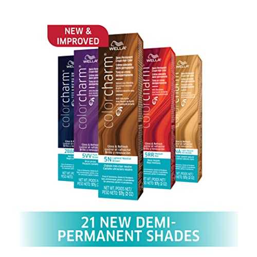 WELLA colorcharm Demi Permanent Hair Color, 5N Lightest Neutral Brown,2 oz