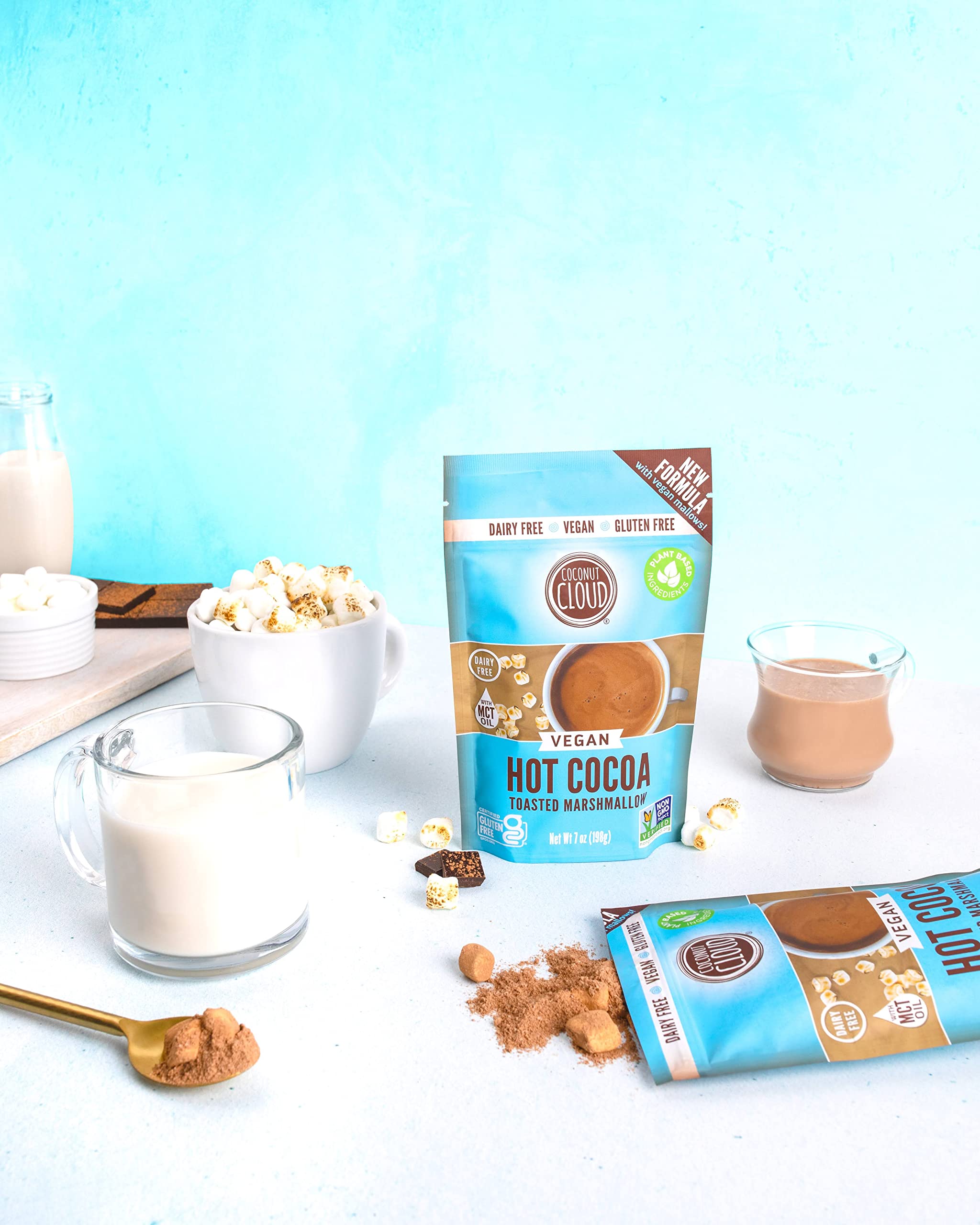 Dairy-Free Instant Hot Cocoa Mix with Vegan Marshmallows - Creamy, Natural Colorado Cocoa