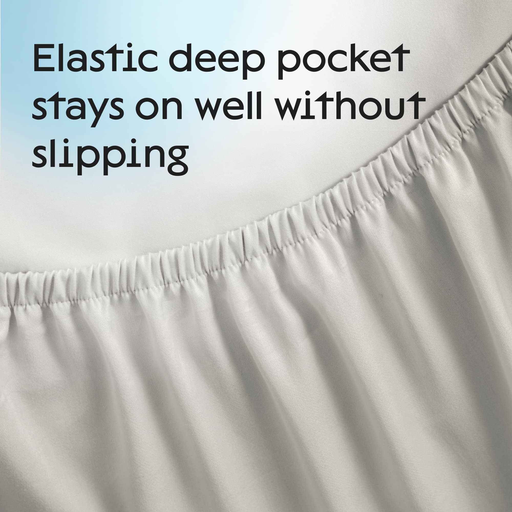 Niagara Cotton Mattress Protector Full 54x75 Non Noisy Cooling Breathable Ultra Plush Absorbent Extra Deep Fits 20 Inches Deep Mattress