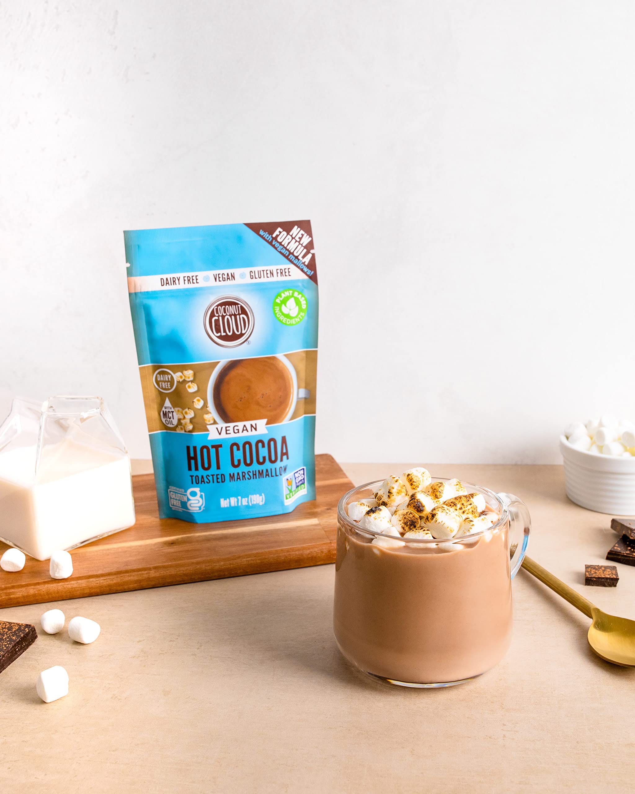 Dairy-Free Instant Hot Cocoa Mix with Vegan Marshmallows - Creamy, Natural Colorado Cocoa