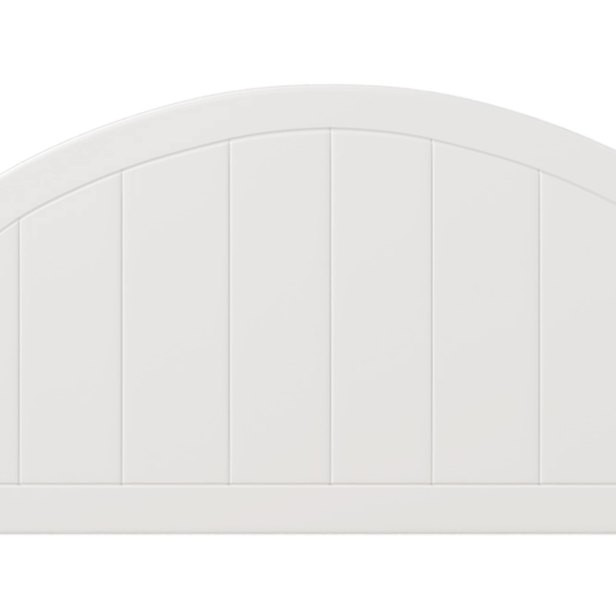 Full Size Platform Bed with Headboard and Footboard, Wood Full Bed Frames with Slat Support, Concise Style Full Size Bed for Kids,Teens, Adults, No Box Spring Needed (Milky White)
