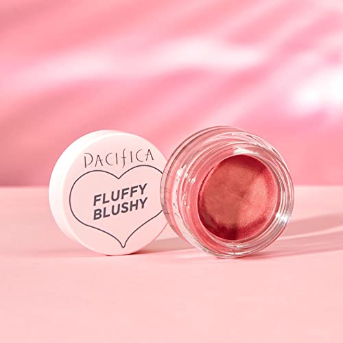 Pacifica Beauty | Fluffy Blushy Cream Blush for Cheeks + Lips | Creamy, Lightweight, Versatile, Easy-To-Use Formula | Hydrating Vegan Collagen | Pigmented Buildable Coverage | Vegan + Cruelty Free