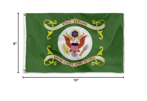 Fyon United States Army Retired Military Flag banner 3x5Feet with 2 Brass Grommets Garden House Flag