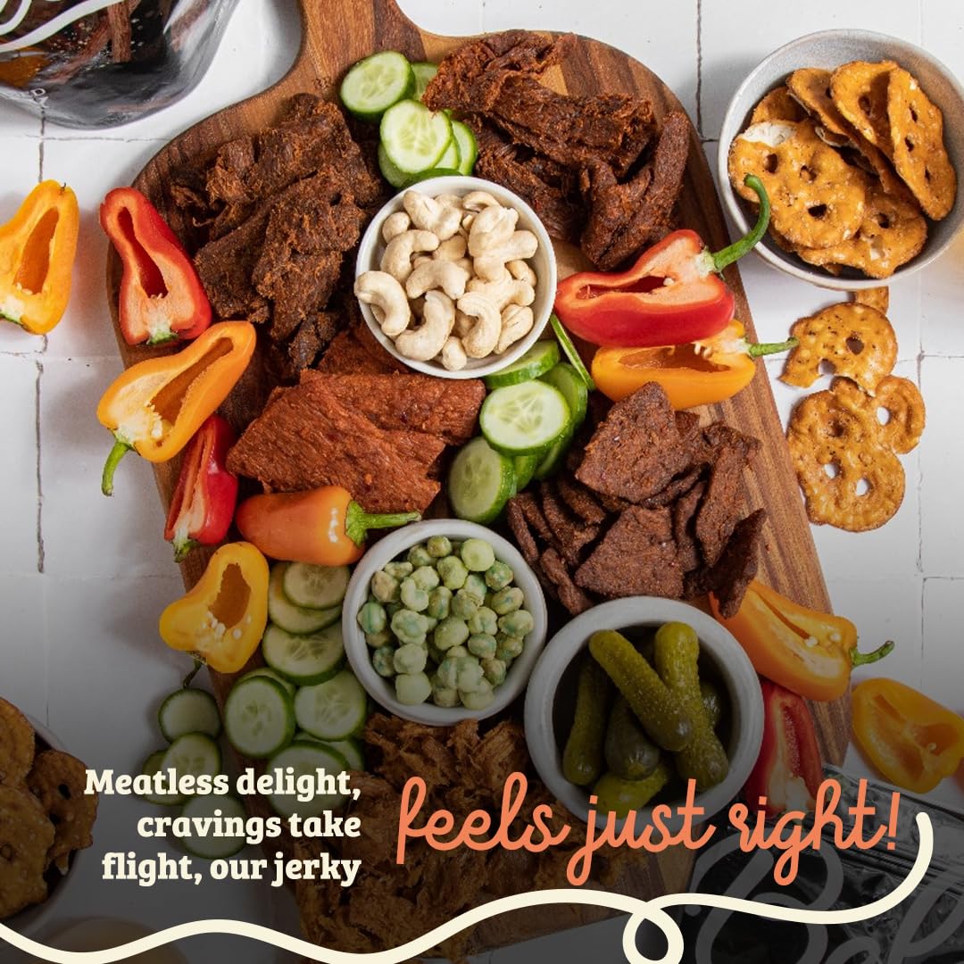 BELEAF Original Plant-Based Jerky | Delicious Meat Substitute | Low Carb, Non-GMO, Dairy Free, Plant Protein | Natural Ingredients | Spicy Healthy Snack 7oz