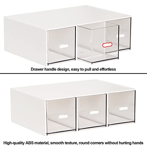 XINGWANG Desktop Stackable Drawer, Cosmetics Lipstick, Small Jewelry Storage Box, Sundries Storage (White)