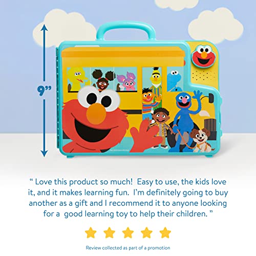 Just Play Sesame Street Elmo’s Learning Letters Bus Activity Board, Preschool Learning and Education, Officially Licensed Kids Toys for Ages 2 Up, Gifts and Presents