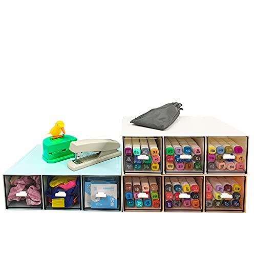 XINGWANG Desktop Stackable Drawer, Cosmetics Lipstick, Small Jewelry Storage Box, Sundries Storage (White)