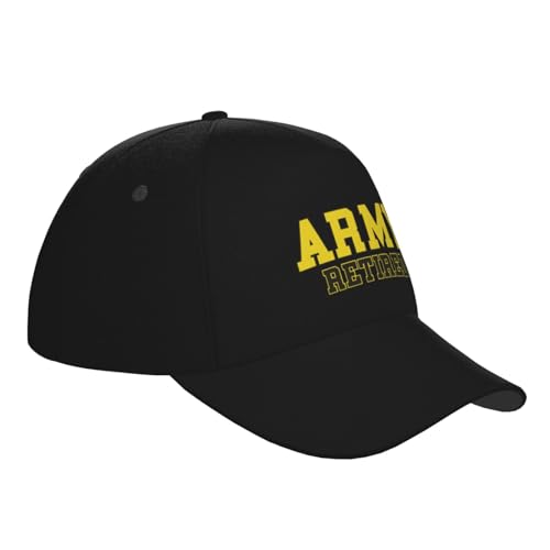 Tavos Army Retired Trucker Hat for Men - Baseball Snapback Cap American Flag
