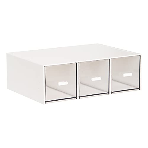 XINGWANG Desktop Stackable Drawer, Cosmetics Lipstick, Small Jewelry Storage Box, Sundries Storage (White)