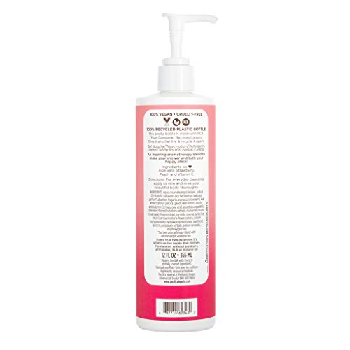 Pacifica Body Wash Stawberry Peach, 12 Fl Oz