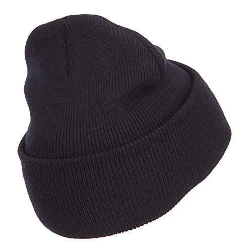 e4Hats.com US Army Retired Military Embroidered Long Beanie - Black OSFM