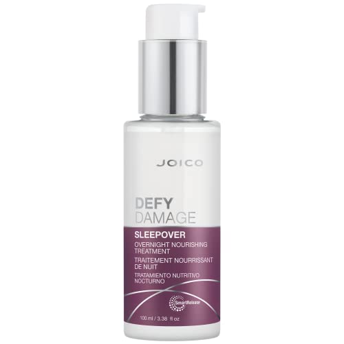 Joico Defy Damage Sleepover Overnight Nourishing Treatment | Instantly Softens & Smooths | Strengthen Bonds | Reduce Breakage & Split Ends | No Rinse Formula | With Arginine & Keratin | 3.38 Fl Oz