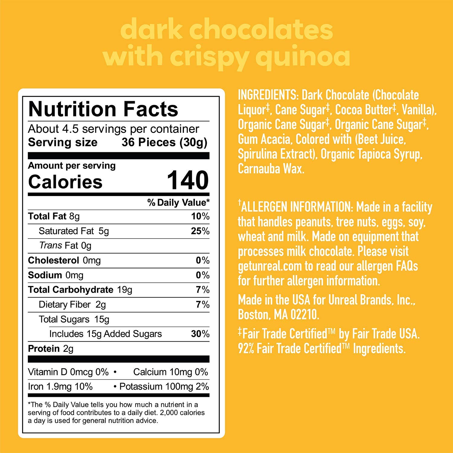 UNREAL Vegan Variety Pack (5 Bag Sampler) | Less Sugar, Fair Trade, Non-GMO Ingredients with no Corn Syrup or Sugar Alcohols, No Soy