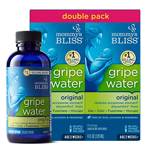 Mommy's Bliss Original Gripe Water, Gas and Colic Relief, Gentle and Safe, Made for Infants, 2 Weeks+, 4 Fl Oz (Pack of 2)