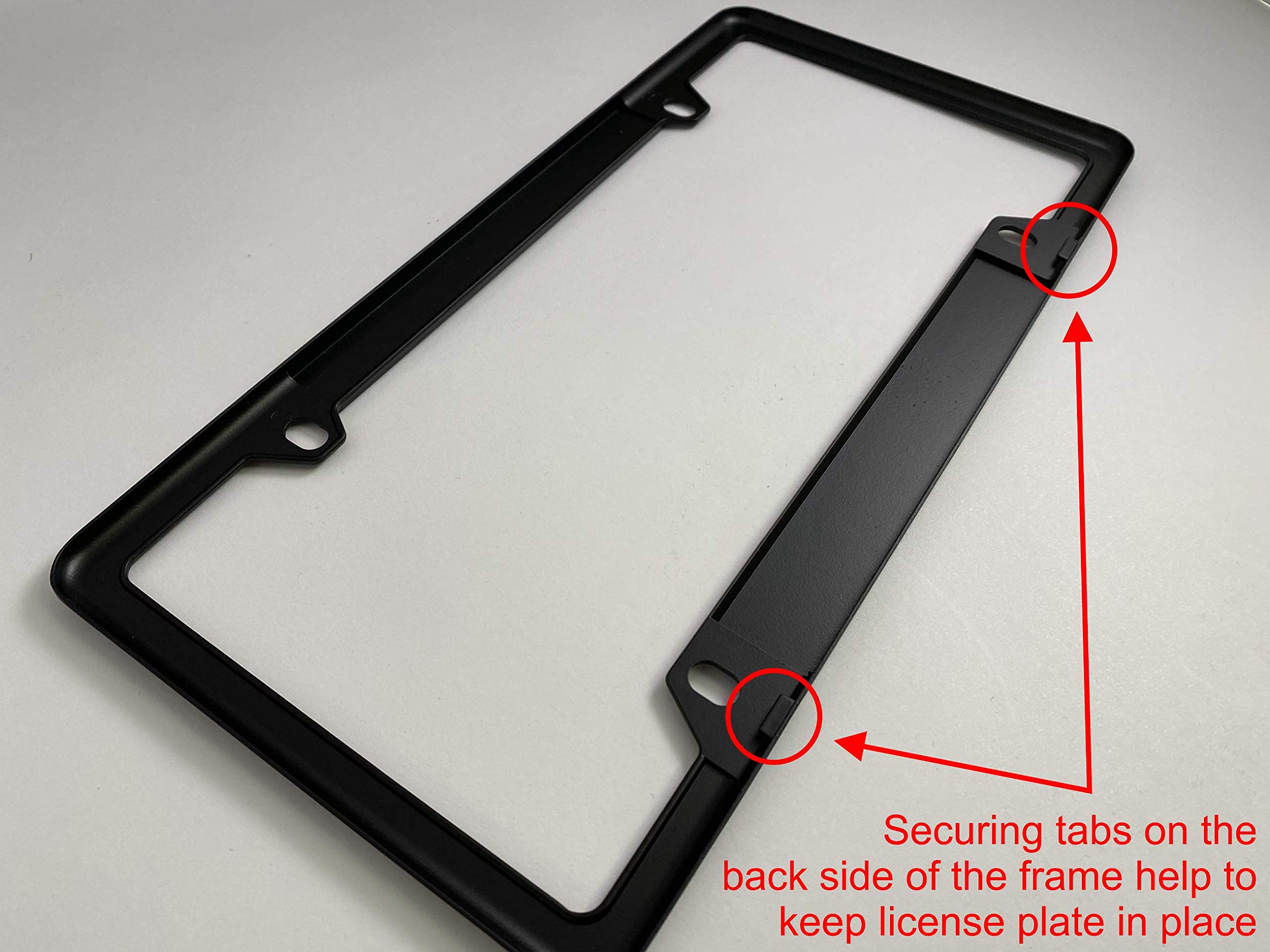 [Officially Licensed Product] - U.S. Army Retired - Domed Custom-Made Personalized Narrow (Thin) Top 4 Hole Metal Car License Plate Frame with Free caps - Black (Quantity: 1 Frame)