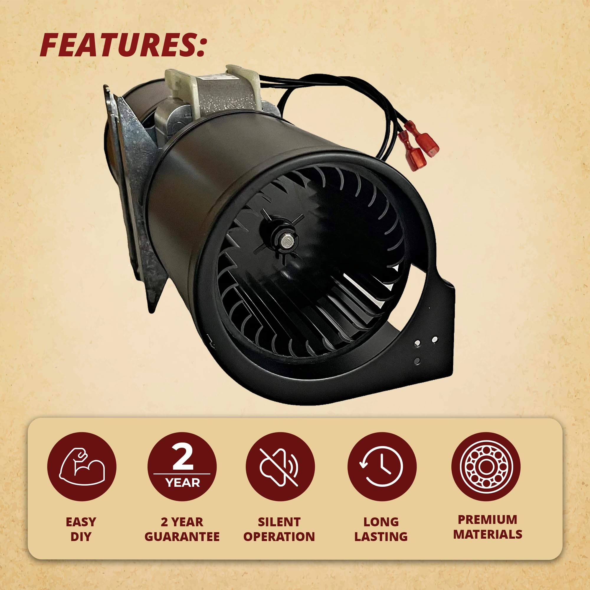 Quadrafire Stove Fan Room Air Blower Pellet, Wood & Gas 812-4900