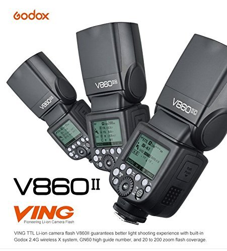 Godox Ving V860II-S 2.4G HSS 1/8000 TTL Li-on Battery V860II Camera Flash Speedlite for Sony A7 A7R A7S A7II A7RII A58 A99 A6000 A6300 Camera