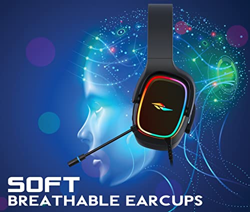 Rosewill Saros C150XS 7.1 Surround Sound USB Pro Gaming Headset, 50mm Full Spectrum Driver, Noise Reduction Microphone, Convenient in-Line Controls, Dynamic RGB Backlighting, Software Configuration