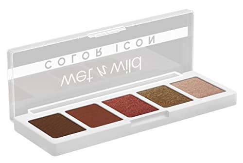 wet n wild Color Icon Eyeshadow Makeup 5 Pan Palette, Go Commando, Matte, Shimmer, Metallic, Long Wearing, Rich Buttery Pigment, Cruelty Free