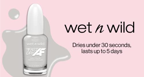 Wet n Wild Fast Dry AF Nail Polish Color, Light Blue Out Of Pistachios| Quick Drying - 40 Seconds | Long Lasting - 5 Days, Shine