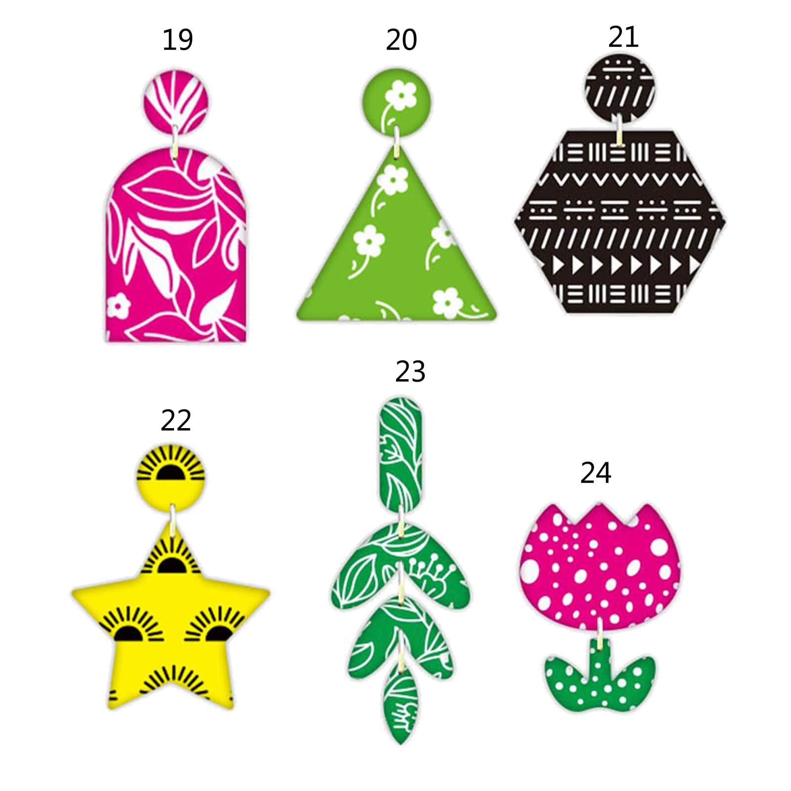 Earrings Silk Screen Templates Clay Stencils Silicone Material Clay Stamps Tile Silk Screen Stencils for DIY Clay Stamps for Earrings