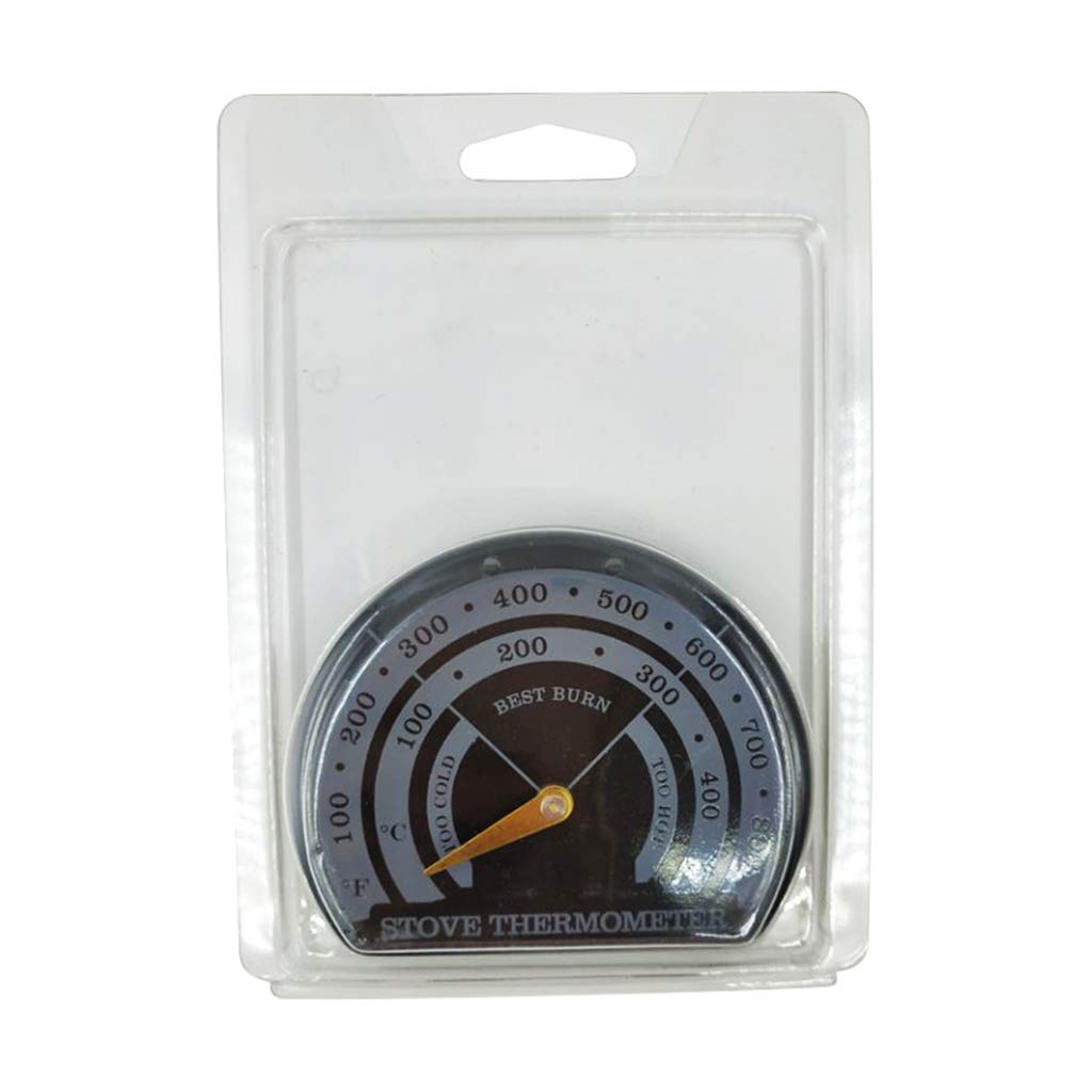 Tebatu Barbecue Tool,Magnetic Wood Fireplace Fan Stove Thermometer with Probe Household