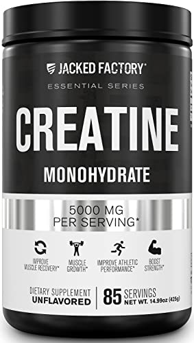 Creatine Monohydrate Powder 5g - Pure Creatine Supplement for Muscle Growth & Recovery, Build Muscle & Increase Strength, Improve Performance - 85 Servings, Unflavored