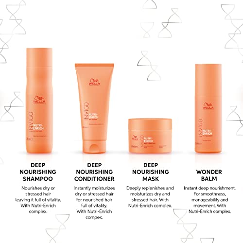 Wella Professionals Invigo Nutri-Enrich Shampoo & Conditioner Set, Deep Moisturizing, For Dry & Damaged Hair