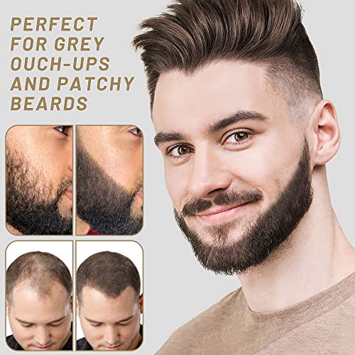 VOLLUCK Root Touch Up Hair Powder Root Cover Up Hairline Shadow Powder Stick, Root Touch Up Dark Brown for Thinning Hair for Women and Men, Bald Spots, Eyebrows, Beard Line, Dark-Brown