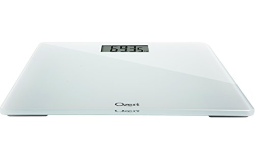 Ozeri Precision Bath Scale (440 lbs / 200 kg) in Tempered Glass, with 50 gram Sensor Technology (0.1 lbs / 0.05 kg) and Infant, Pet & Luggage Tare- White