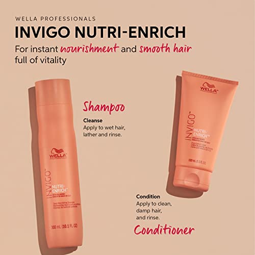 Wella Professionals Invigo Nutri-Enrich Shampoo & Conditioner Set, Deep Moisturizing, For Dry & Damaged Hair