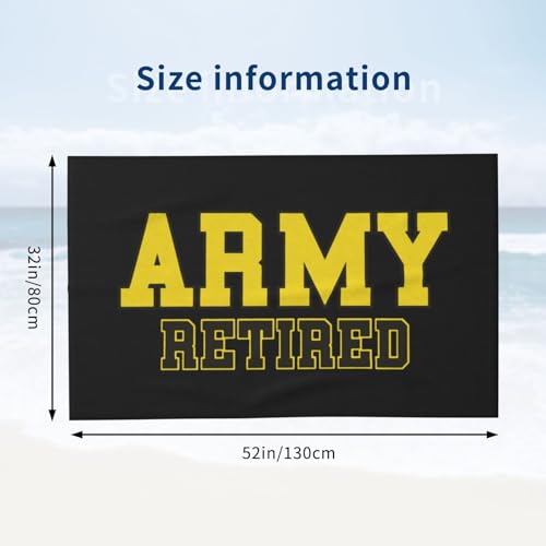 Army Retired Beach Towel Absorbent Bathroom Towels Microfiber Beach Towels Oversized Super β32x52 Inch