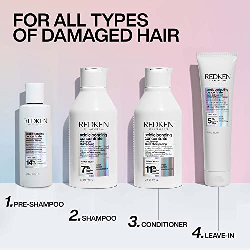 Redken Bonding Shampoo for Damaged Hair Repair | Acidic Bonding Concentrate | For All Hair Types