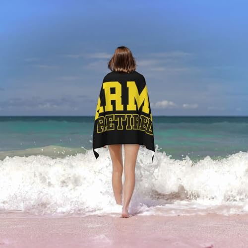 Army Retired Beach Towel Absorbent Bathroom Towels Microfiber Beach Towels Oversized Super β32x52 Inch