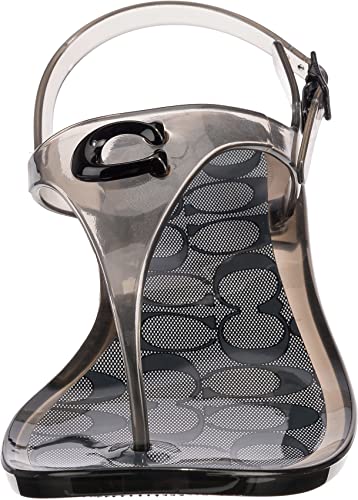 COACH Women's Natalee Jelly Sandals Black Rubber 8 B - Medium