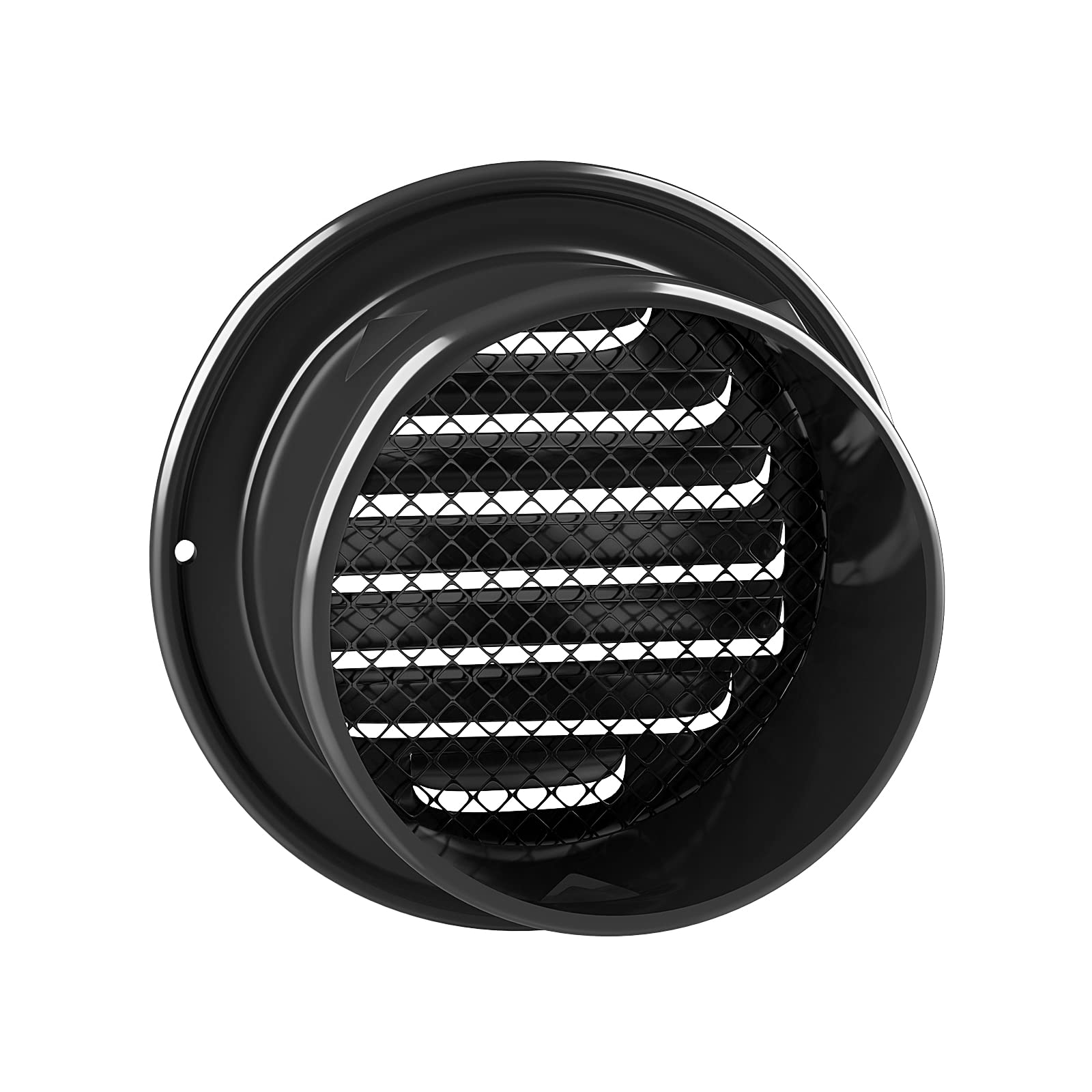 6inch 304 Stainless Steel Air Vents Cover, piiyoosnn Louvered Grille Cover Vent Flat Ducting Air Vent Wall Inlet with Built-in a Fly Screen Mesh for HVAC Ventilation