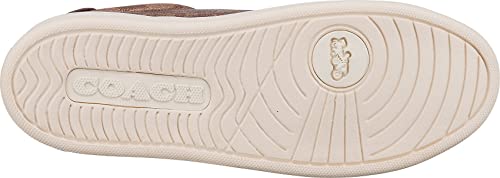 COACH Lowline Low Top for Women - Cushioned Insole, Supportive and Stable Lightweight Casual Sneakers Tan PVC 8.5 B - Medium