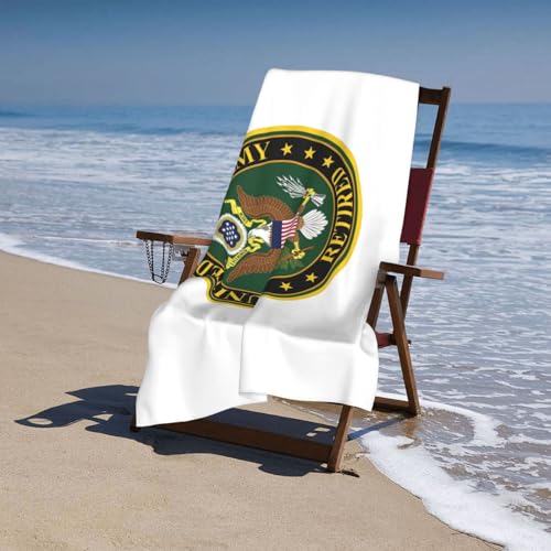 Army Retired Beach Towel Absorbent Bathroom Towels Microfiber Beach Towels Oversized Super 32x52 Inch